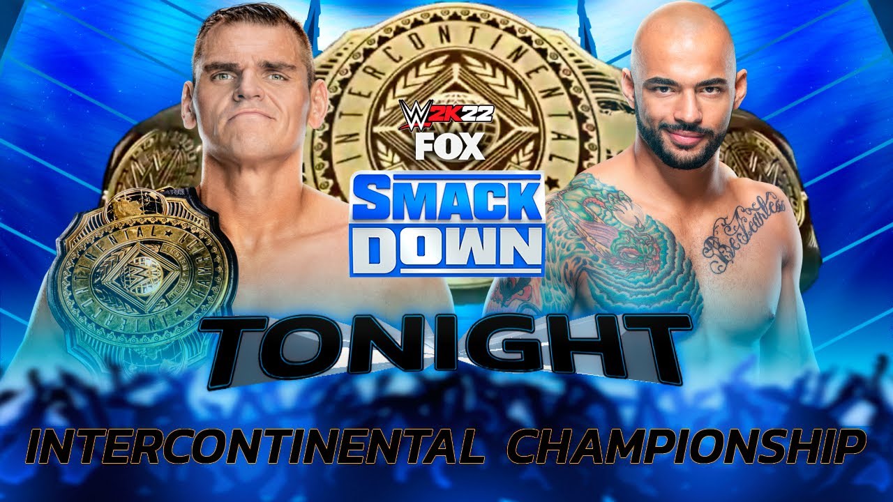 WWE 2K22 (PS5) Gunther vs Ricochet (WWE Intercontinental Championship ...