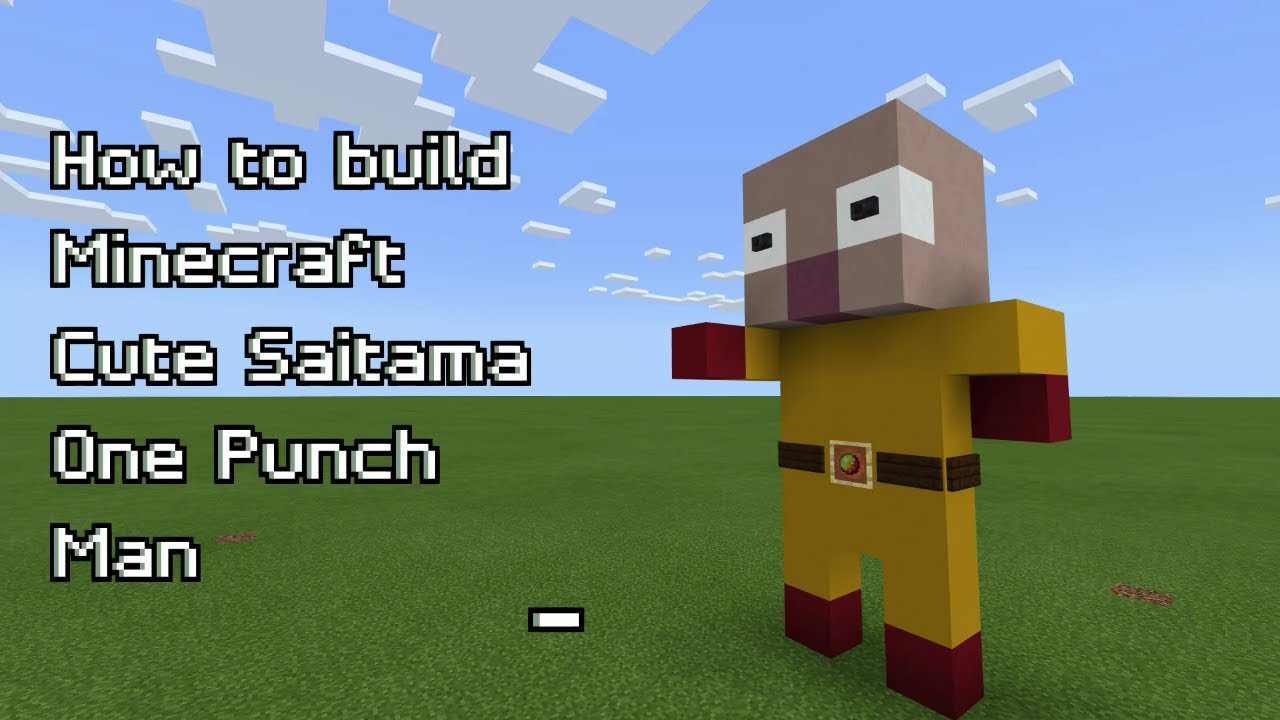 How to build Minecraft Cute Mini Saitama One Punch Man - YouTube