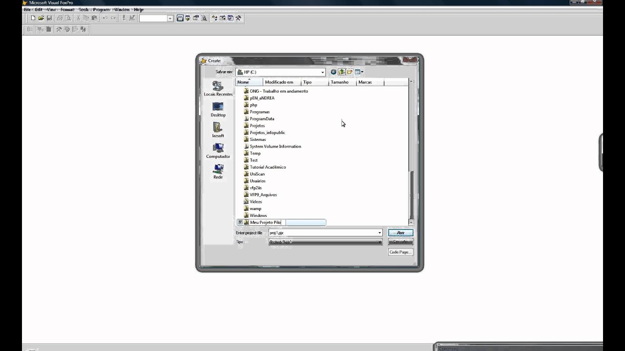 Visual Fox Pro 9.0 passo-a-passo aula 01 Básico - YouTube