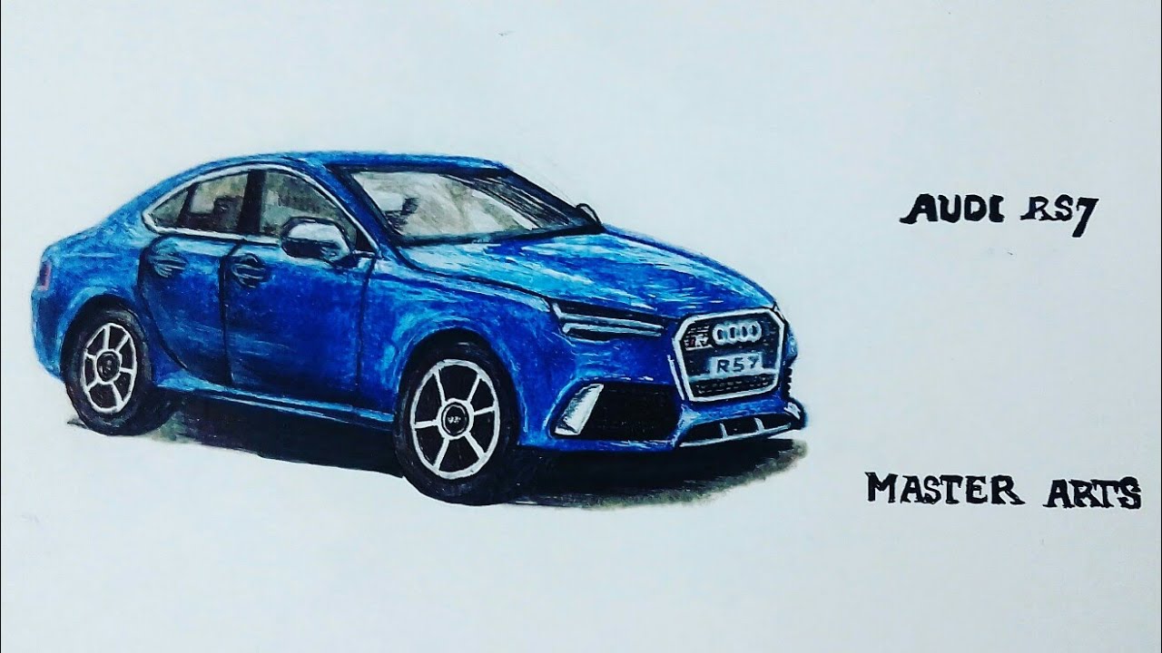 How to draw Audi RS7 / Drawing Audi RS7 / Easy to draw - YouTube