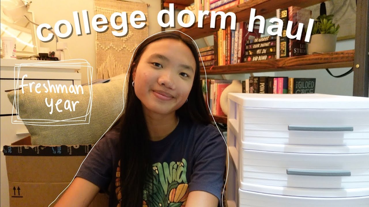 freshmen year college dorm haul - YouTube