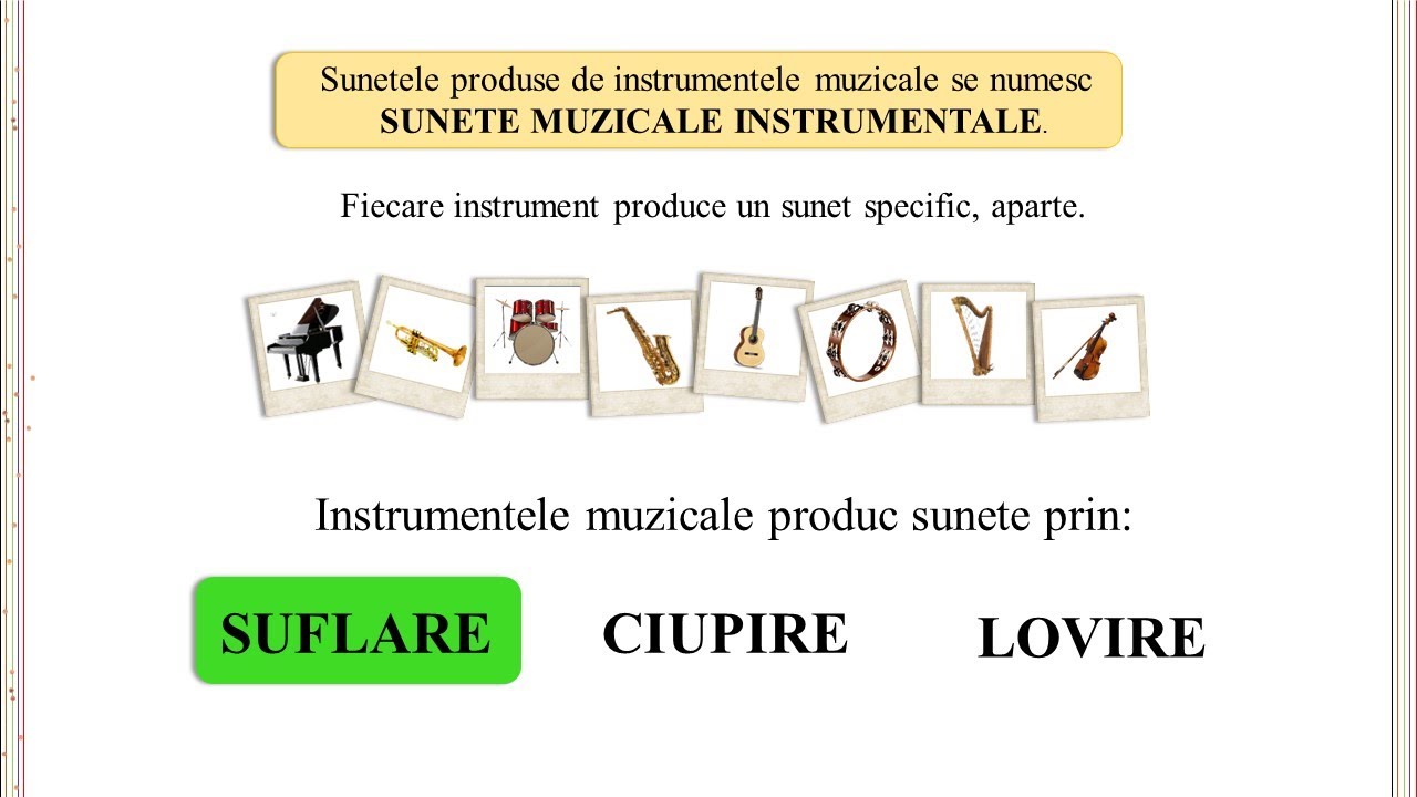 Sunetele muzicale PARTEA I - Instrumente muzicale de suflat - YouTube
