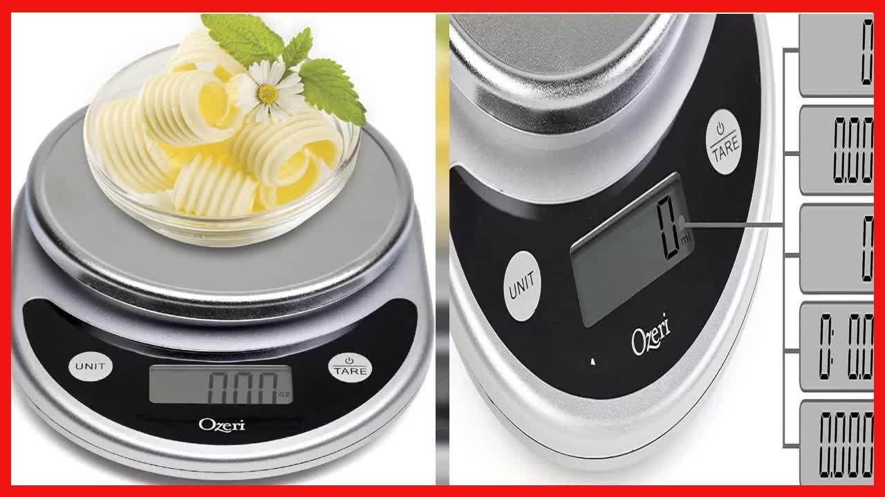Ozeri ZK14-S Pronto Digital Multifunction Kitchen and Food Scale, Black ...