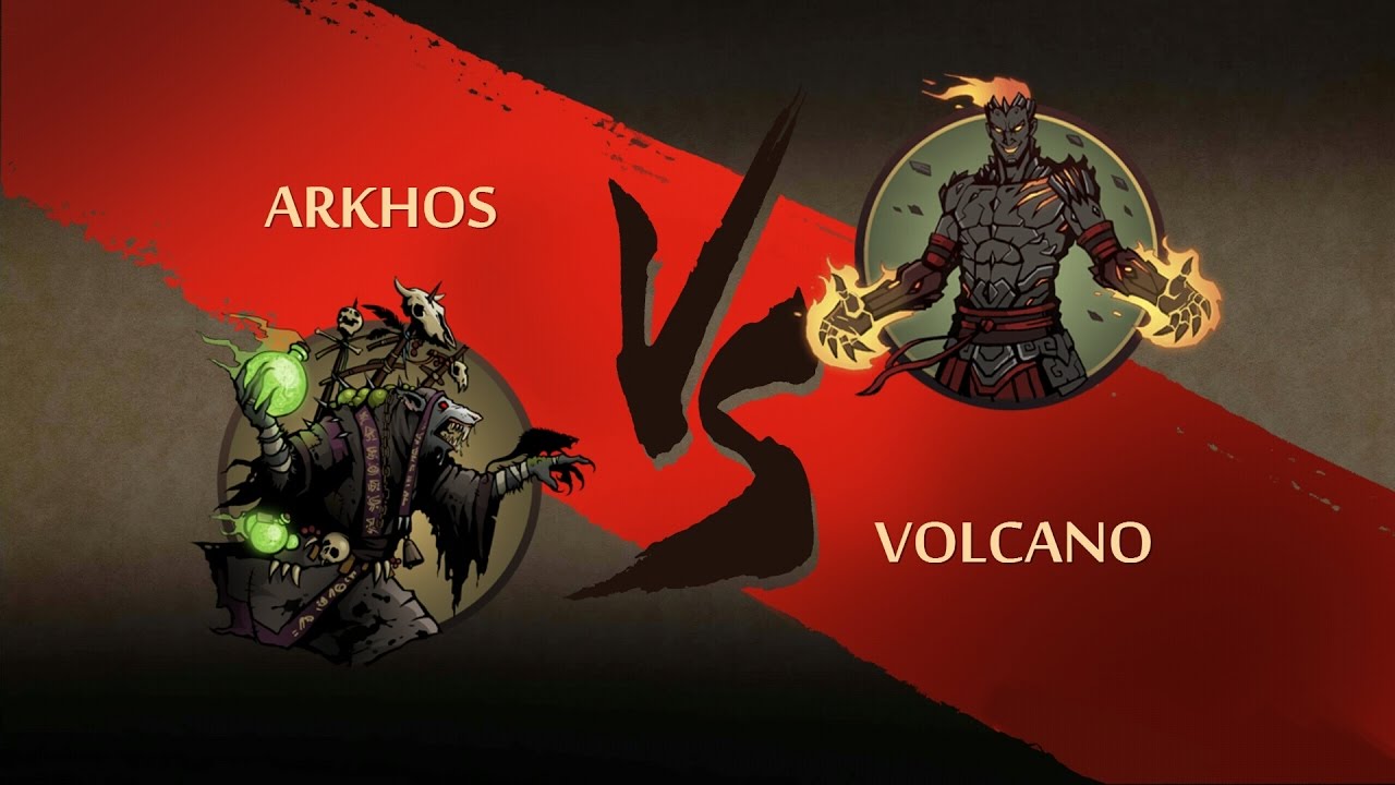 Shadow Fight 2 ARKHOS VS VOLCANO - YouTube