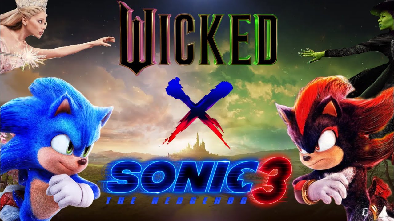 Sonic The Hedgehog 3: Poster in the style of Wicked’s poster - Picsart ...