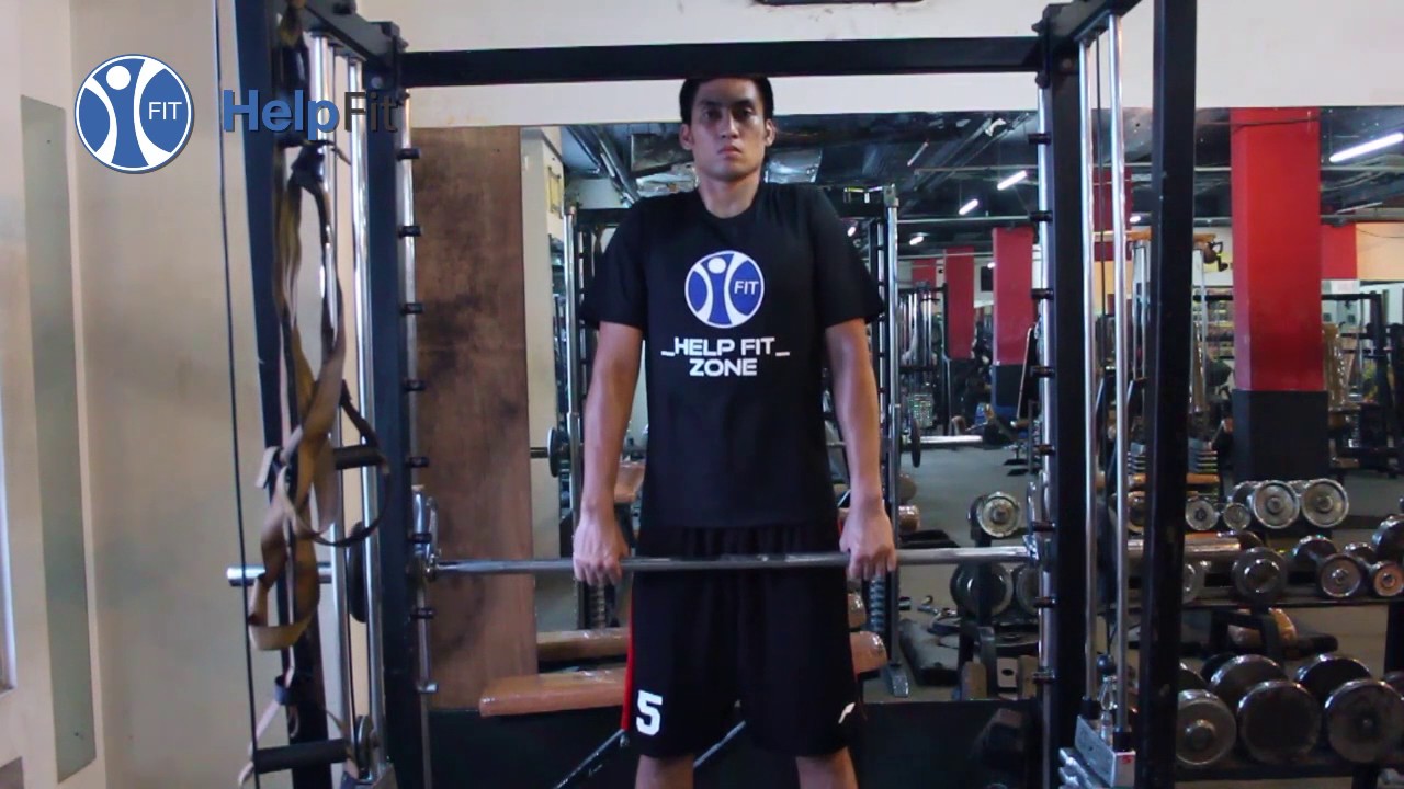 SMITH MACHINE BARBELL SHRUG - YouTube