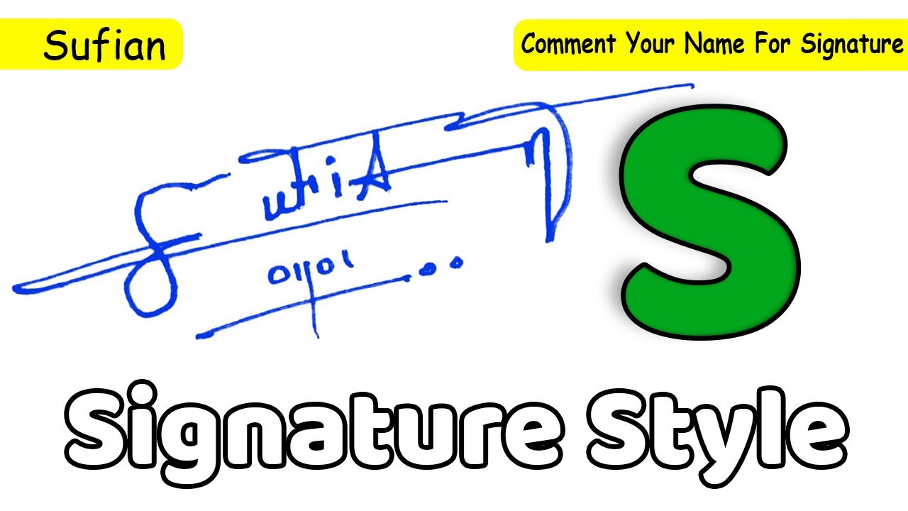 ️ Sufian Name Signature Style Request Done - YouTube