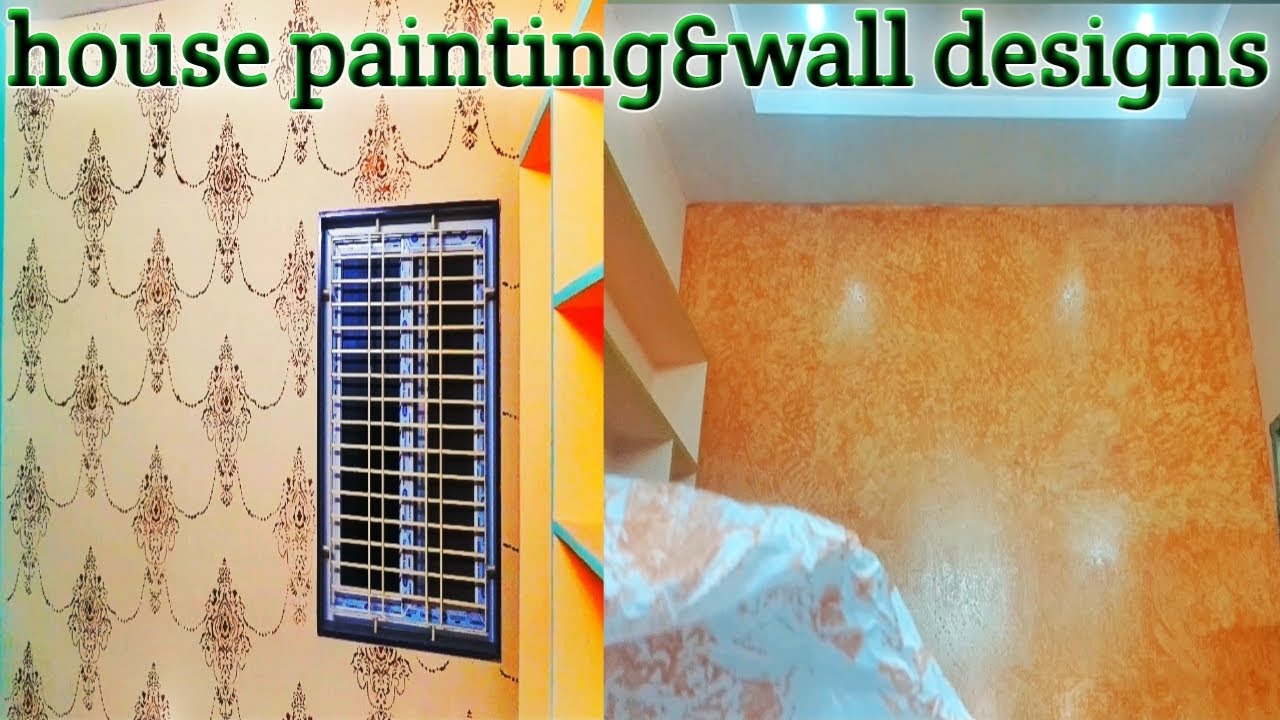 House painting&wall designs ||royal play dapple design||wall stencils ...