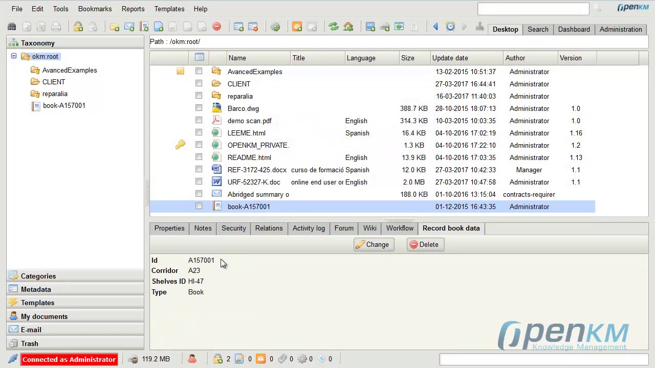 OpenKM - record use example - YouTube