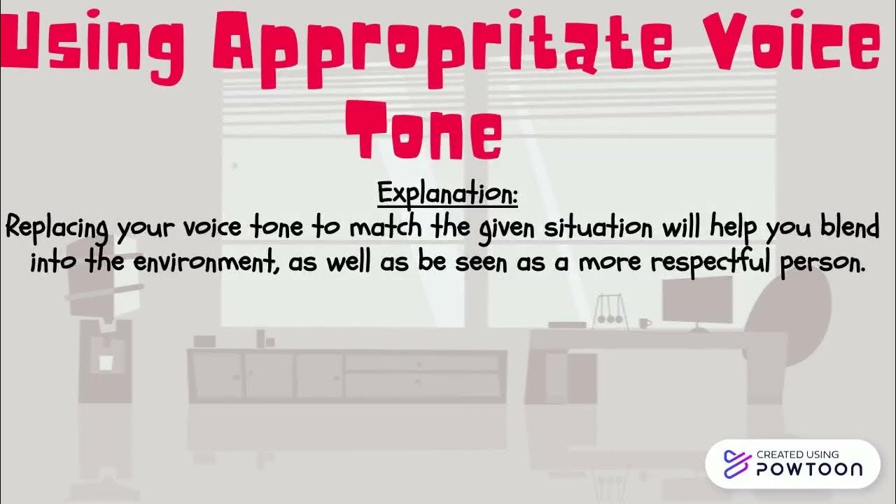 Using Appropriate Voice Tone - YouTube