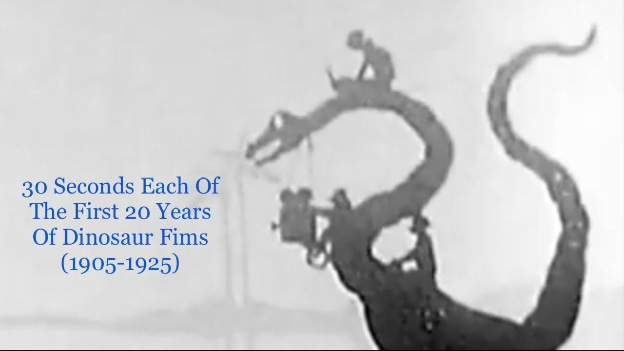 30 Seconds Each Of The First 20 Years Of Dinosaur Films 1905-1925 - YouTube