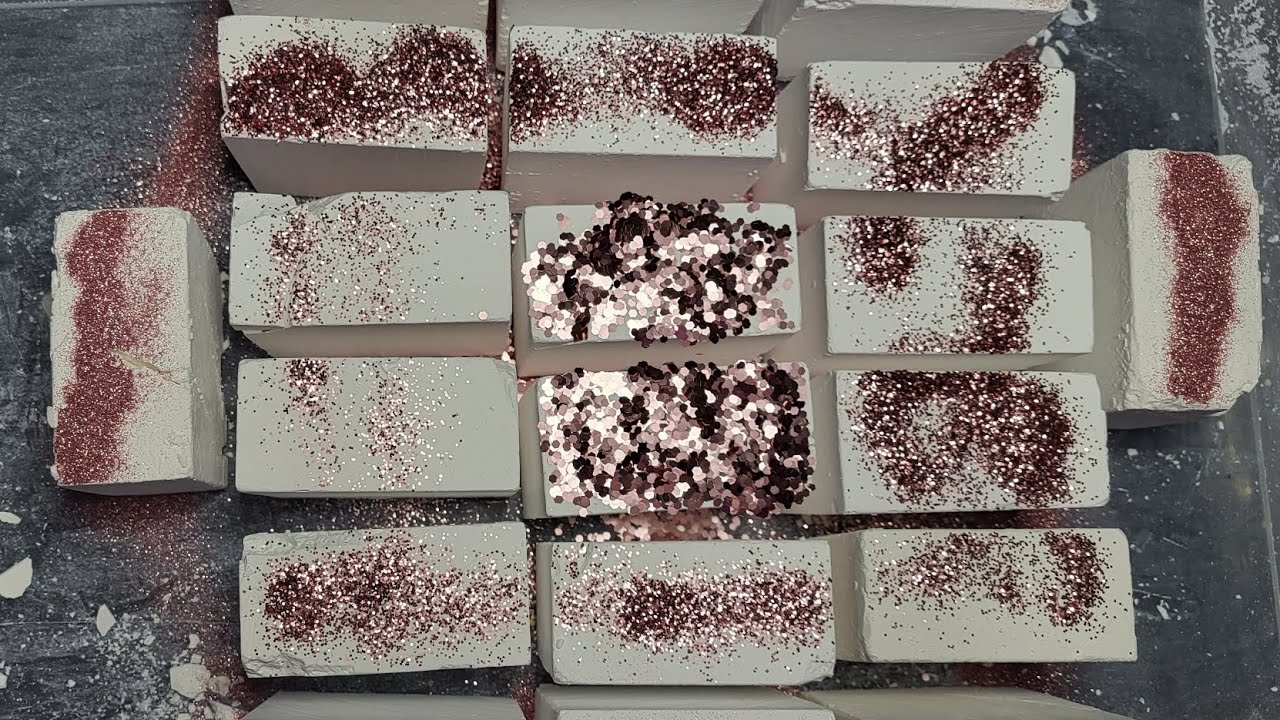 20 block plain Jane crush with rose gold and silver glitter - YouTube