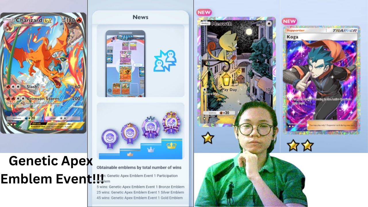 Pokemon TCG Pocket Genetic Apex Emblem Event And 5 Pack Opening - YouTube