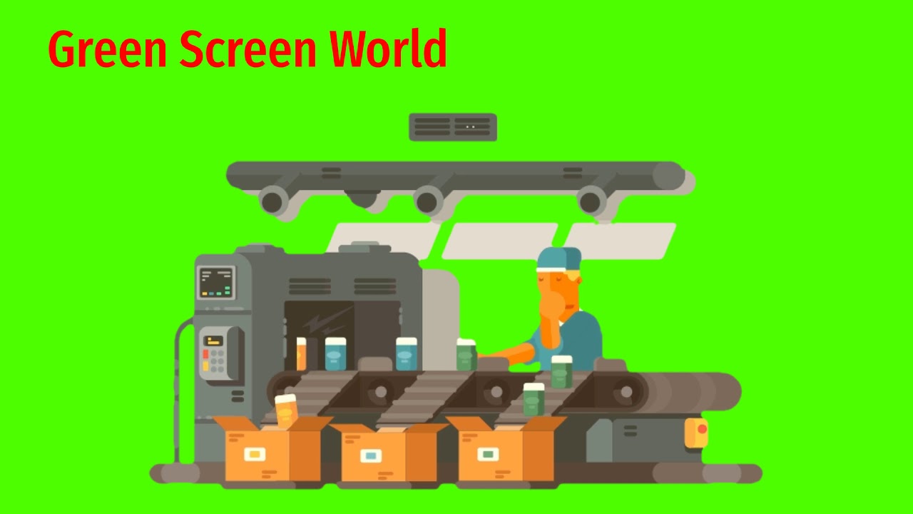Manufacturing Green Screen Animation - YouTube