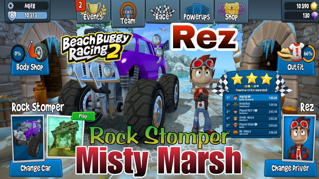 Beach Buggy Racing 2 | Driver Rez | Car Rock Stomper | Circuit Misty ...