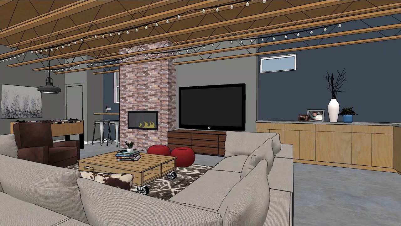 CIRCLE Design Studio | Flythrough, Roanoke Basement - YouTube