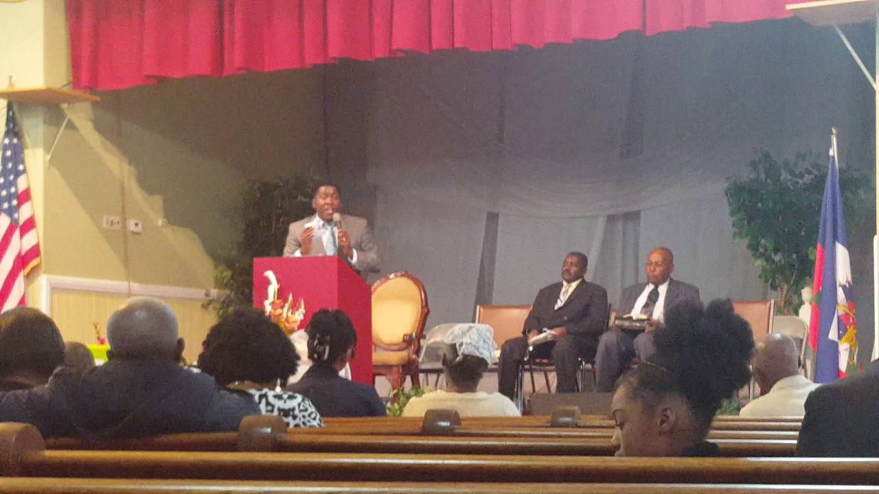 Pastor Jackson Denzel at the first Haitian Baptist Church in Manchester ...
