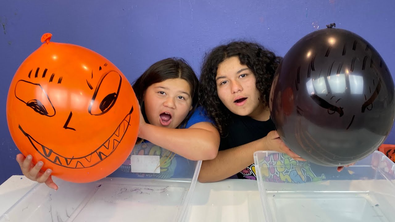Making Slime With Balloons! Slime Balloon Tutorial Halloween Edition ...