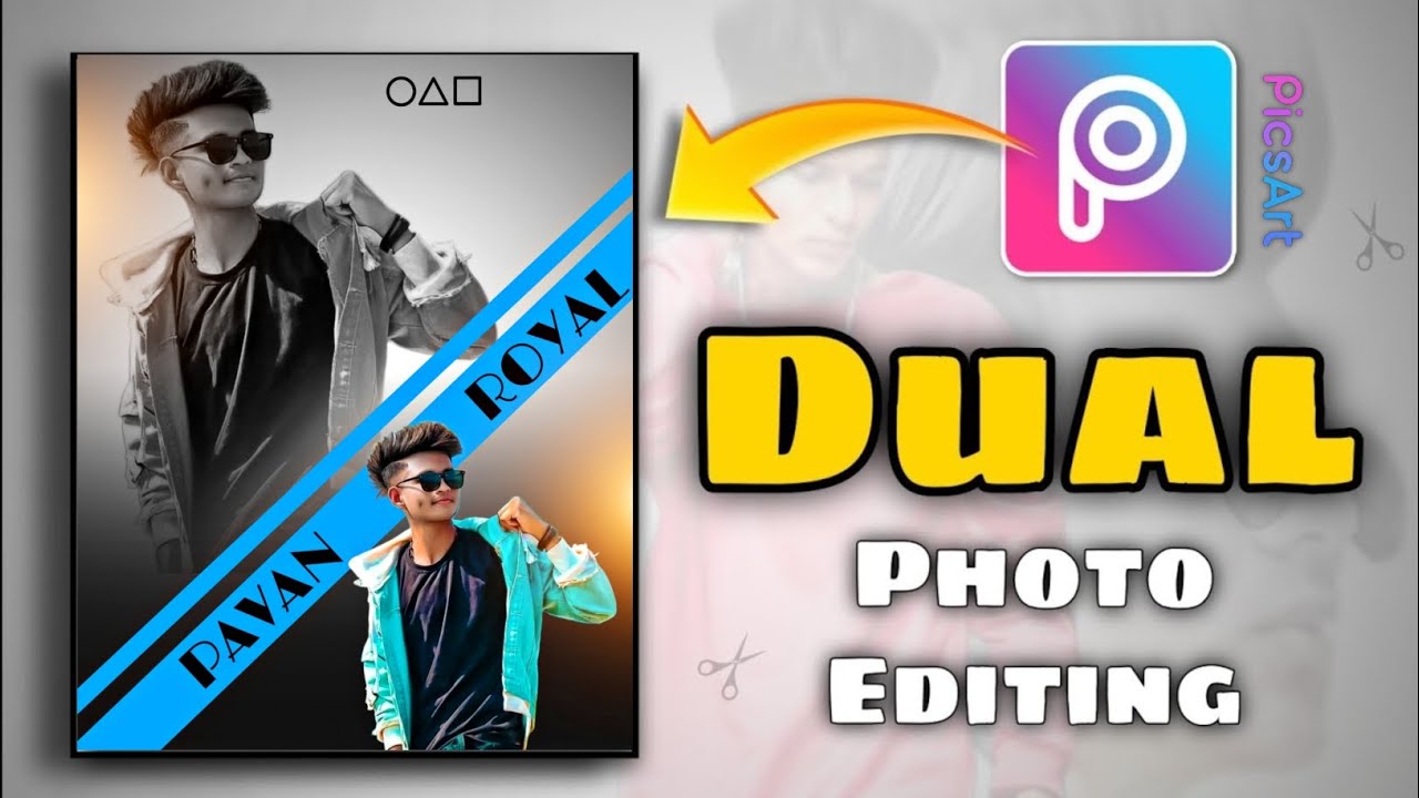 trending dual photo editing || PicsArt dual photo editing 2023 || MB ...