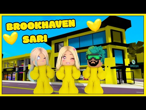 BROOKHAVEN SARI RENK BOYUYORUZ 💛 KÜBRA NİSA ROBLOX BROOKHAVEN 🏡 RP