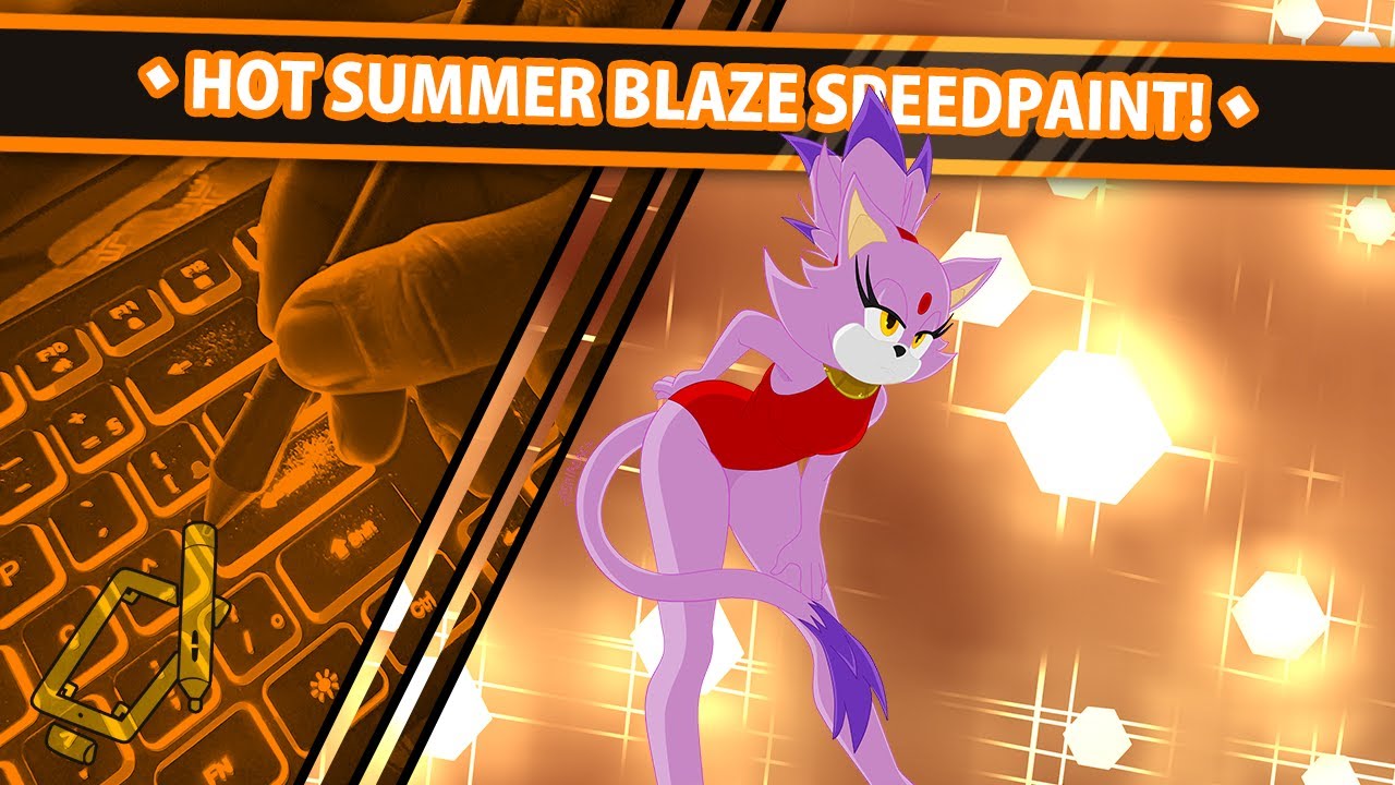 HOT SUMMER BLAZE | SPEEDPAINT - YouTube
