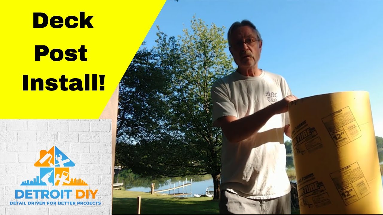 How To Install A Concrete Tube For Deck Posts | DECK POST INSTALL (Deck ...
