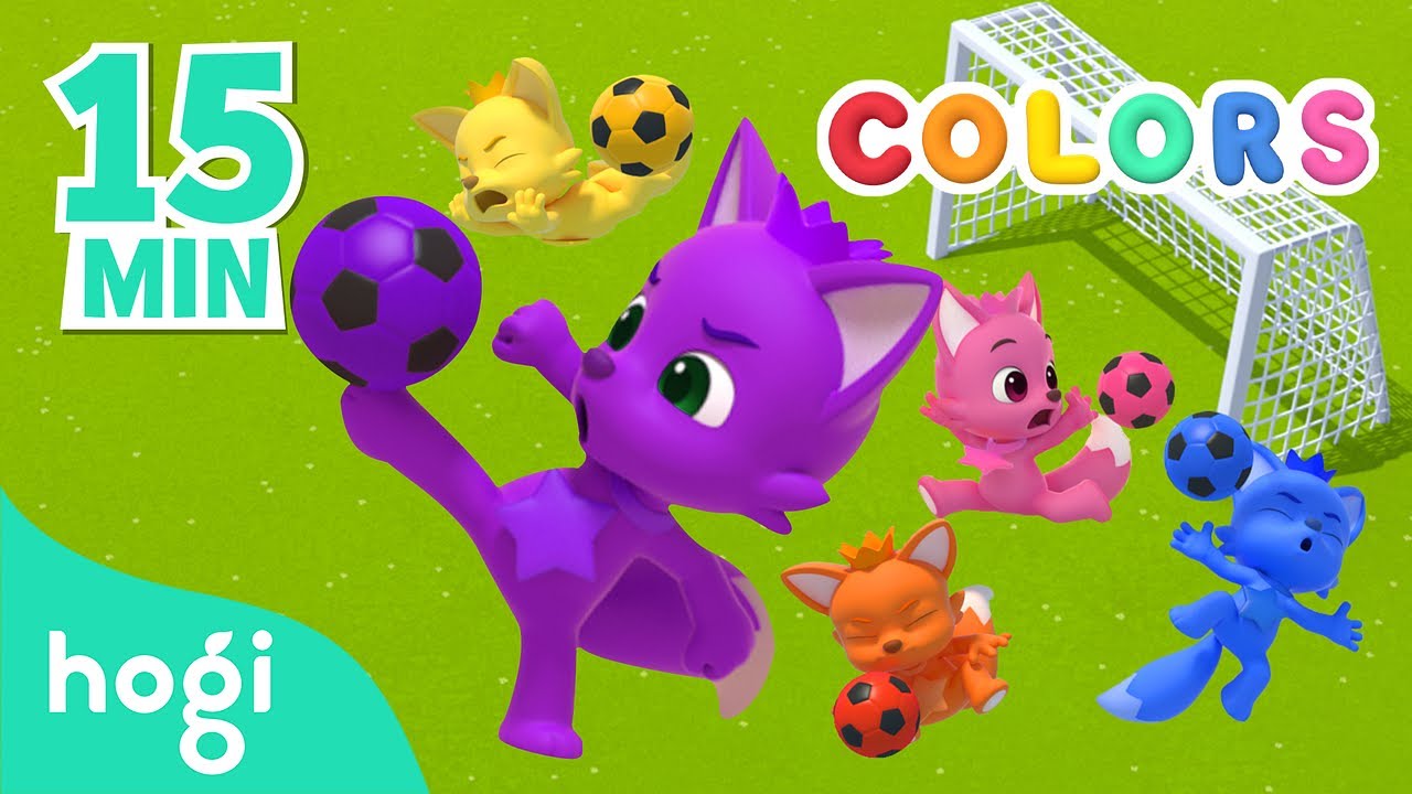 Learn Colors with Soccer Balls & Pinkfong | 15min | Colors for Kids ...
