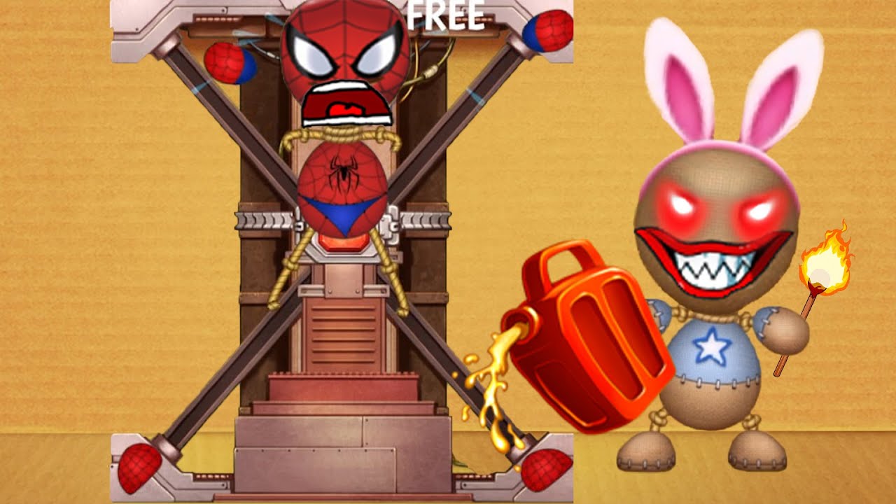 The Mecha Rack Vs Spider Buddy - Kick The Buddy - YouTube