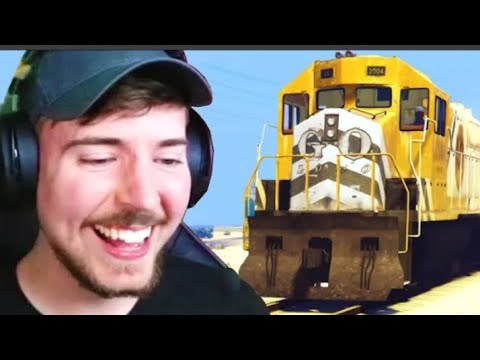 GTA v stop the train Mr beast - YouTube