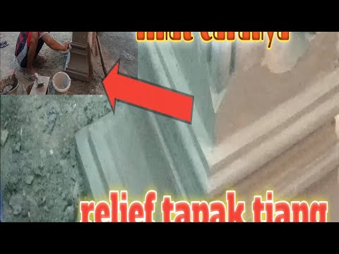 Cara mudah relief tapak tiang gerbang rumah - YouTube
