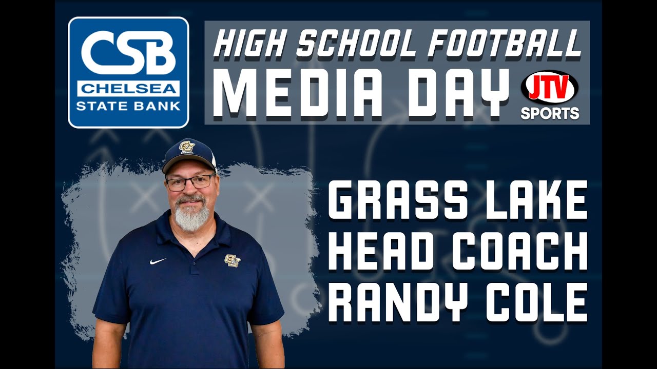 Chelsea State Bank Football Media Day: Grass Lake Head Coach Randy Cole ...