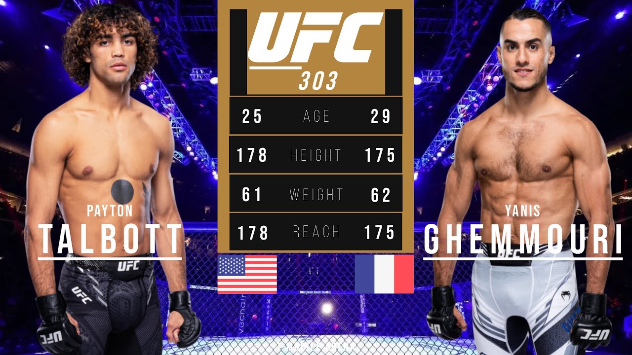 PAYTON TALBOTT vs YANIS GHEMMOURI FULL FIGHT UFC 303 - YouTube