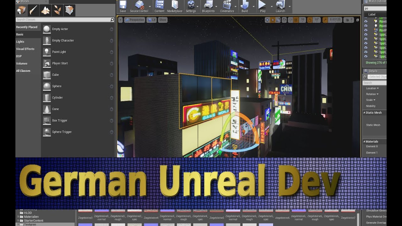 Unreal Engine 4 Speeddesign - Banghai - Basic Modular City Design - YouTube