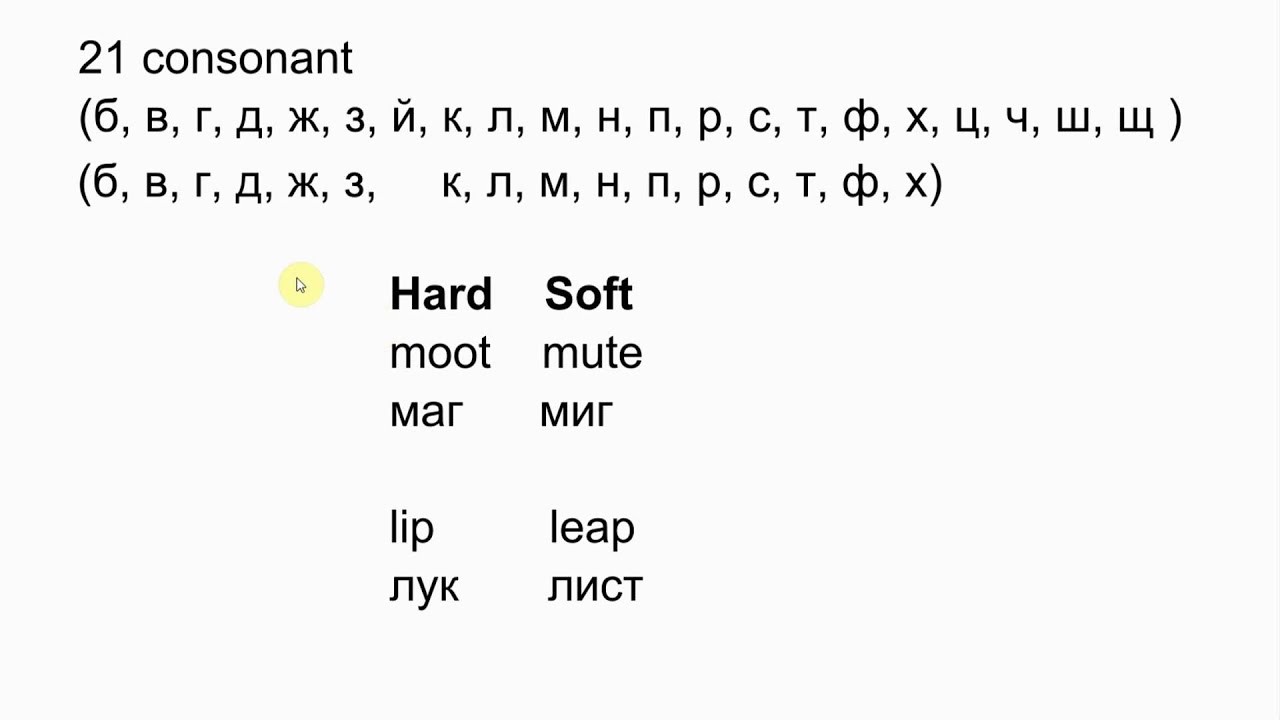 6. PH2.1 Introduction to Russian Consonants - YouTube