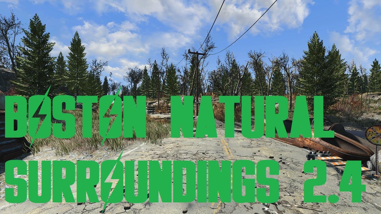 FALLOUT 4 MOD REVIEW Boston Natural Surroundings - 2.4 - YouTube