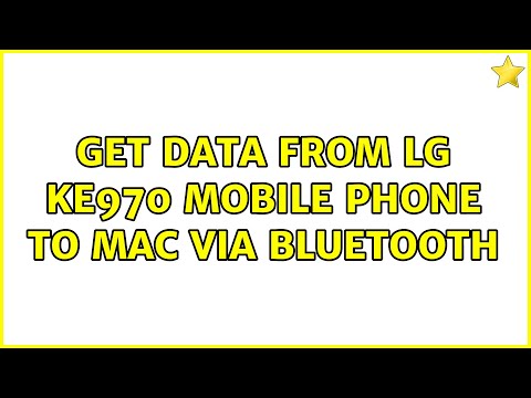 Get data from LG KE970 mobile phone to Mac via bluetooth