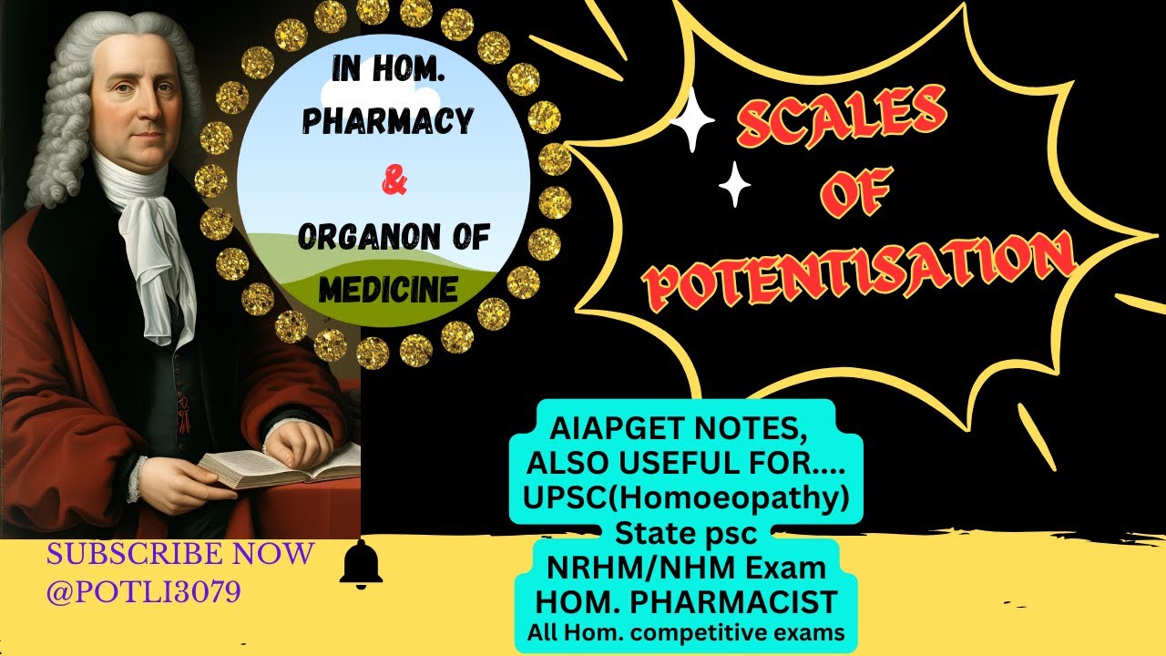 SCALES OF POTENTIZATION (DETAILS) #history #potli3079 #aiapget2025 #pharmacy #facts - YouTube