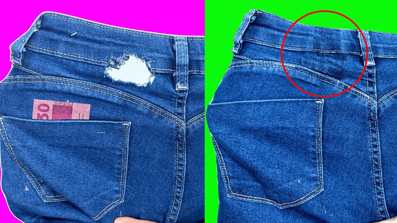 🧵 Tutorial Exclusivo: Remendando Jeans de Forma Invisível! 🌟(Consertar ...