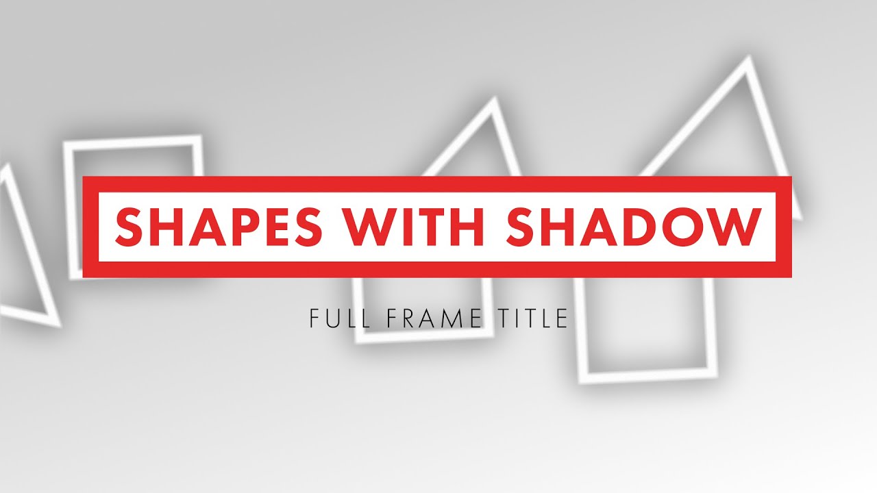 Plantilla Gráficos Esenciales - PREMIERE PRO - Shapes with Shadow (MOtion Graphics Template ...