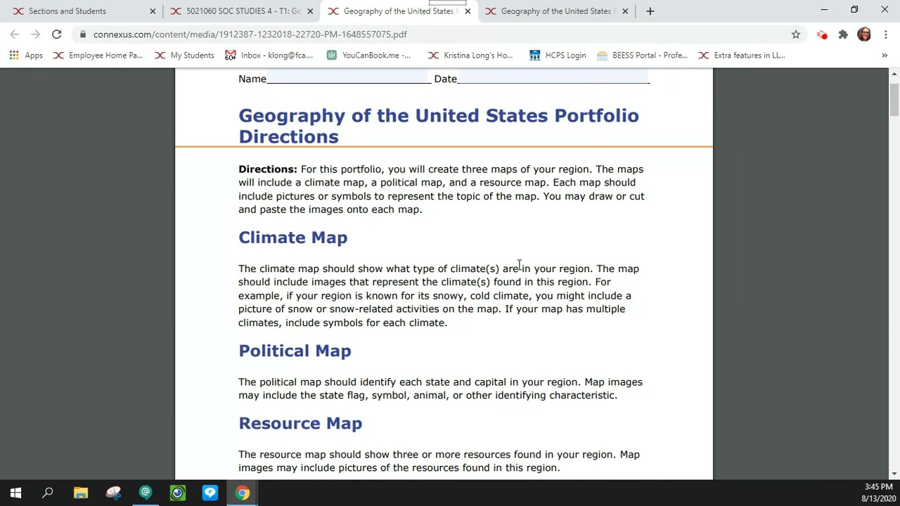 Unit 6 Geography of the US Portfolio Help - YouTube