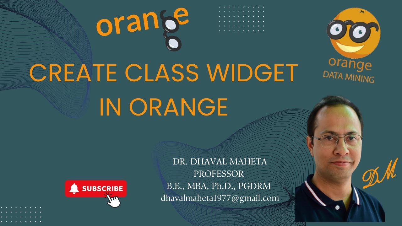 30. Create Class Widget in Orange || Dr. Dhaval Maheta - YouTube