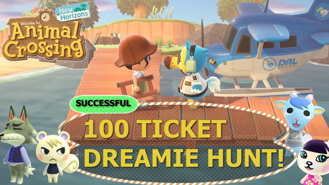Spending 100 Nook Mile Tickets to Hunt for DREAMIES!! (acnh villager ...