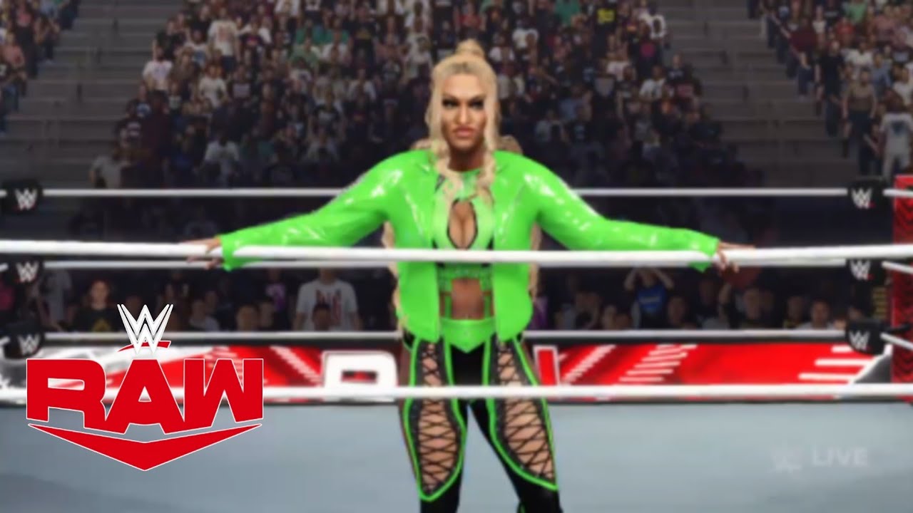 WWE 2k 24 - ( Raw ) 6 way match ( winner gets a title shot next week ...