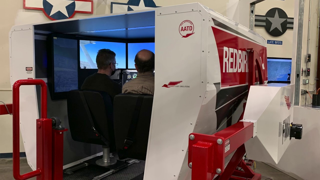 Redbird Flight Sim at New England Air Museum - YouTube