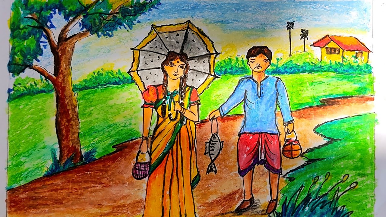 How to draw jamai jamai sasthi drawing step by step|| jamai sasthi ...