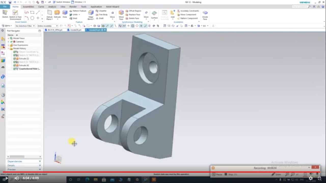 #NX CAD #EXERCISE - YouTube