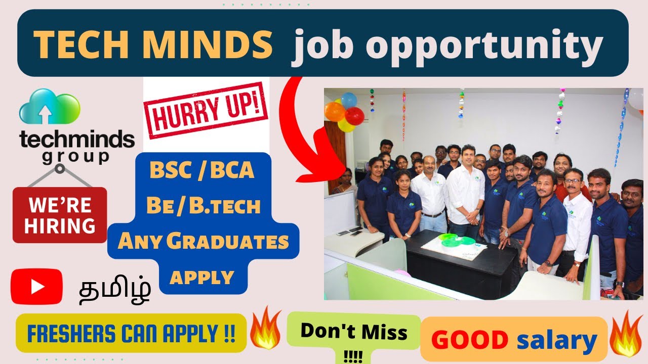 Tech Minds jobs opportunity 🔥 any degree can apply 💼 Freshers can apply 🤗#techminds #tech # ...