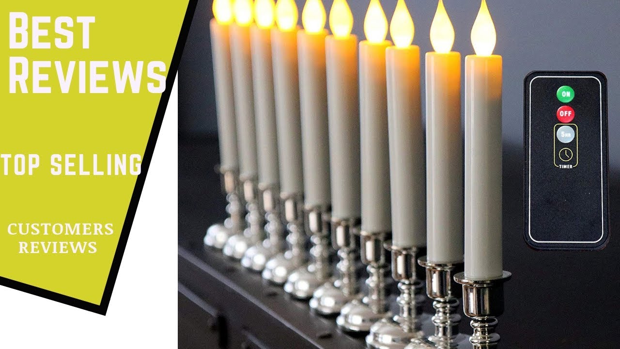 Best Set of 10 Flameless White Taper Electric Window Candles Review ...