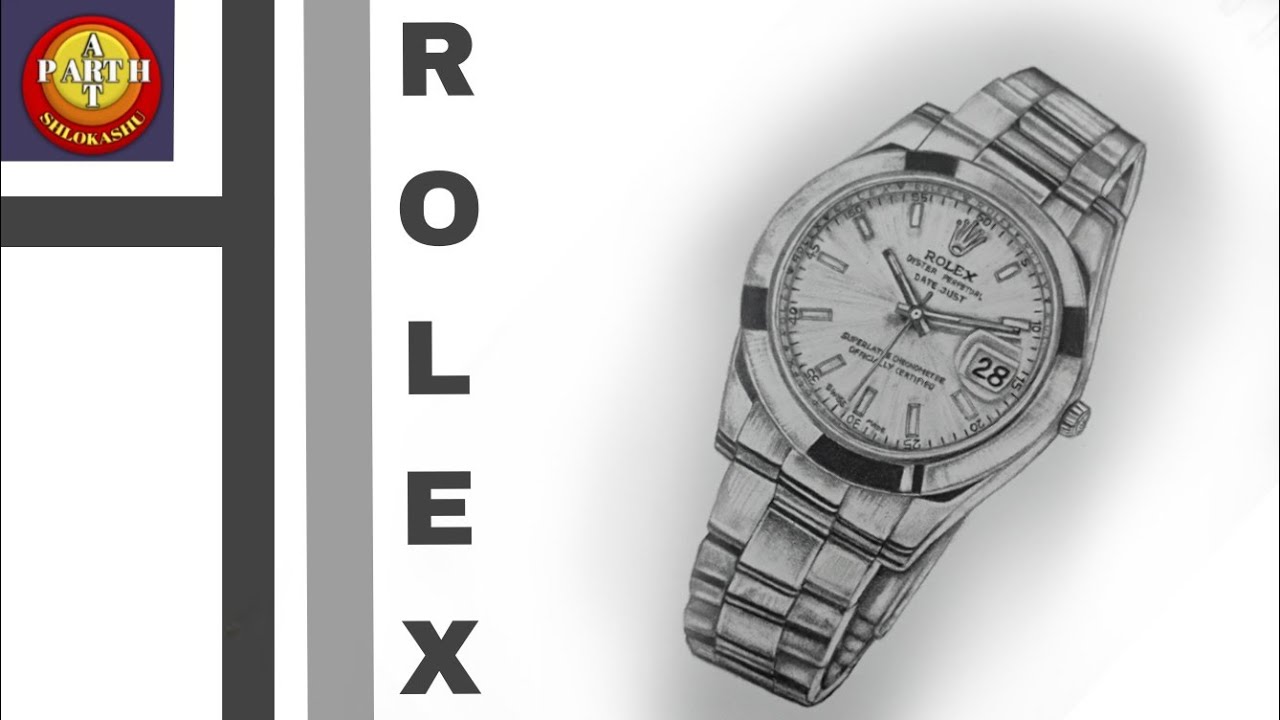 ROLEX watch realistic pencil drawing | watch pencil drawing #shlokashu ...