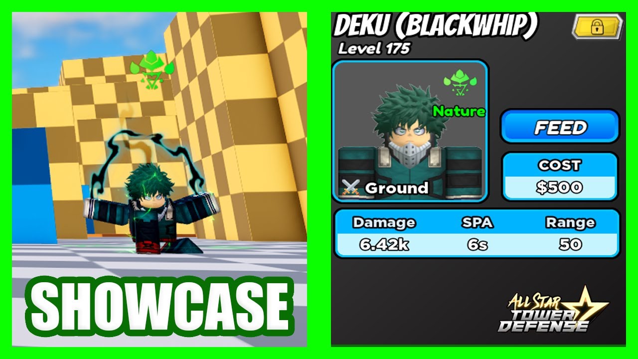 SHOWCASE DE *DEKU(BLACKWHIP) 6 STARS* EN ASTD ¿BOT 17 TIENE COMPETENCIA ...